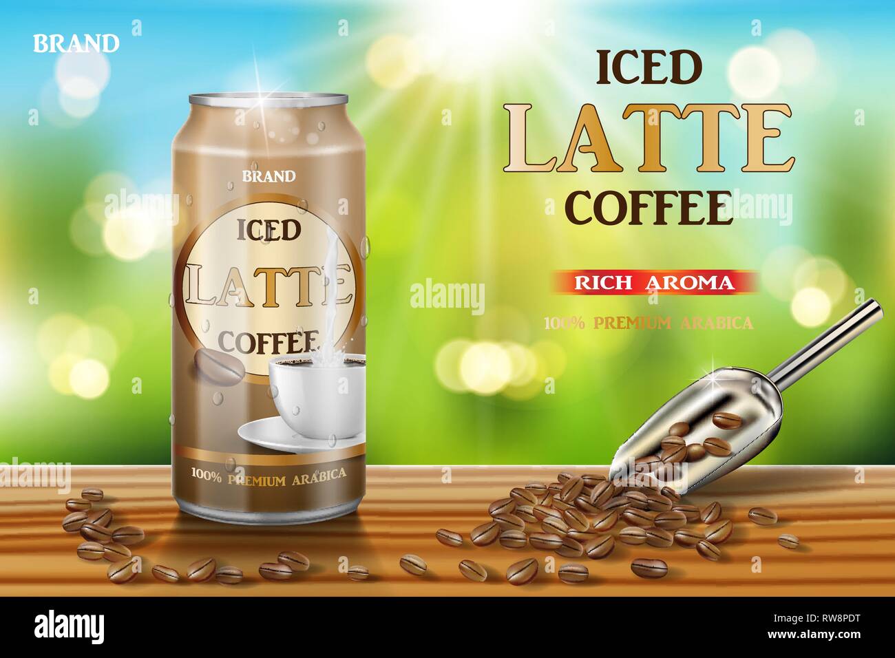 Coffee cup ice latte Stock Vector Images - Alamy