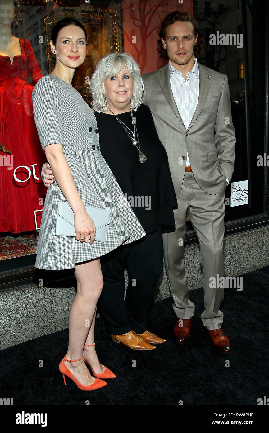 New York, USA. 07 Apr, 2016. Caitriona Balfe, Terry Dresbach, Sam ...