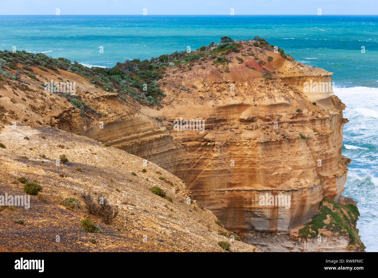 Castle Rock, south Victoria, Australia. Natura peninsula leading out to ...