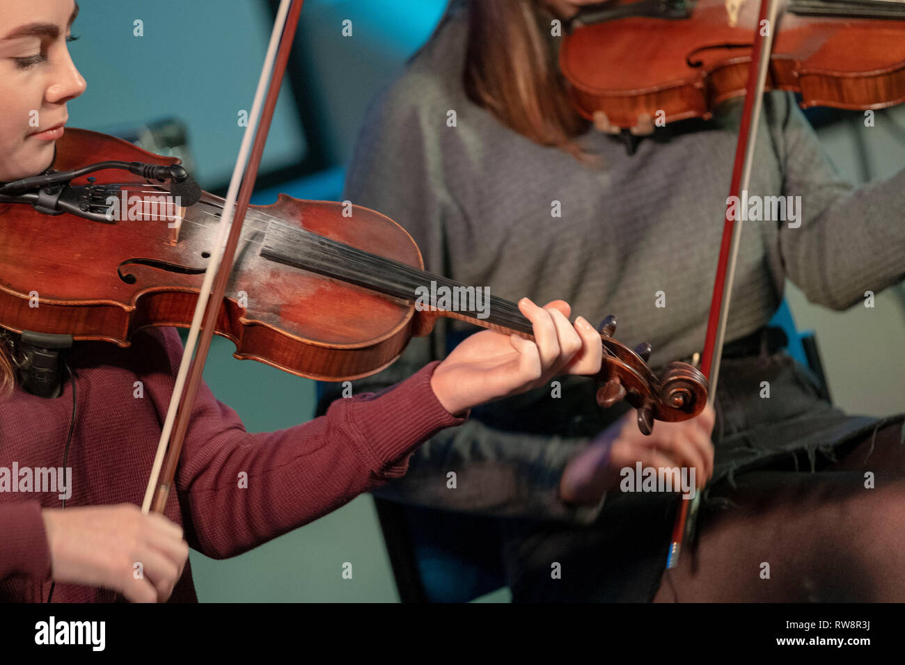 Bands performing traditional Celtic songs at Celtic Connections Stock ...