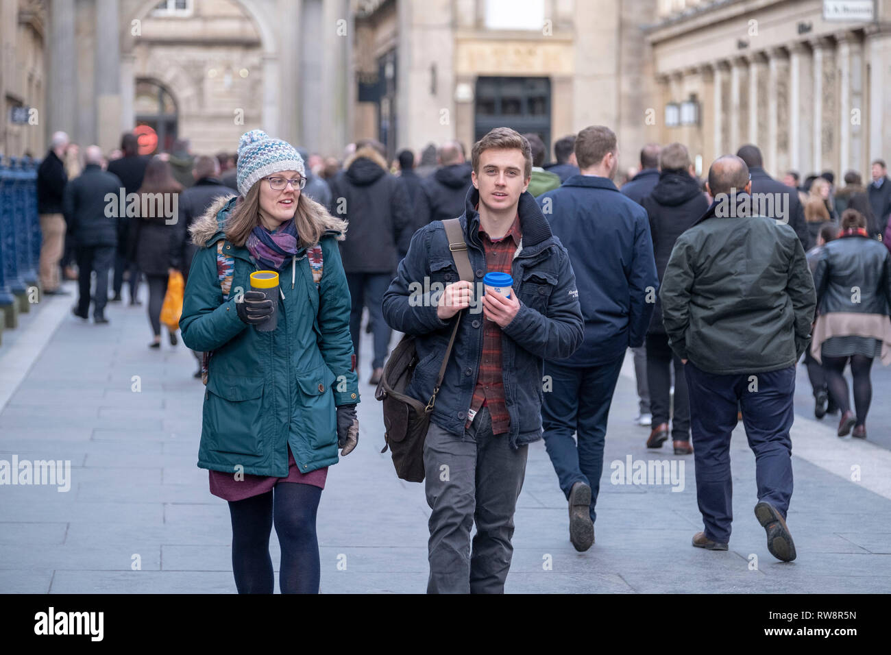 Couple drinking from cups hi-res stock photography and images - Alamy