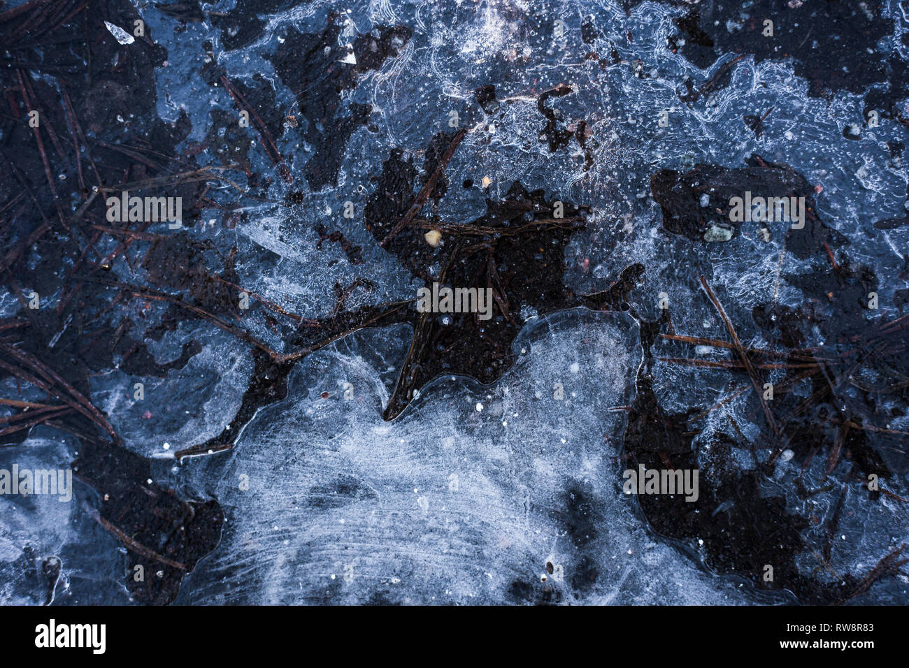 beautiful ice with different patterns Stock Photo - Alamy