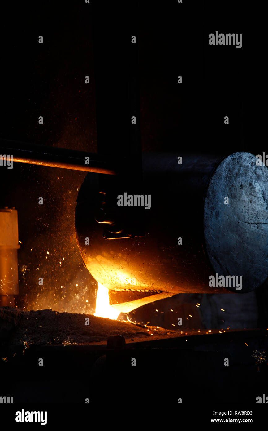 Liquid Molten Steel Industry Stock Photo - Alamy