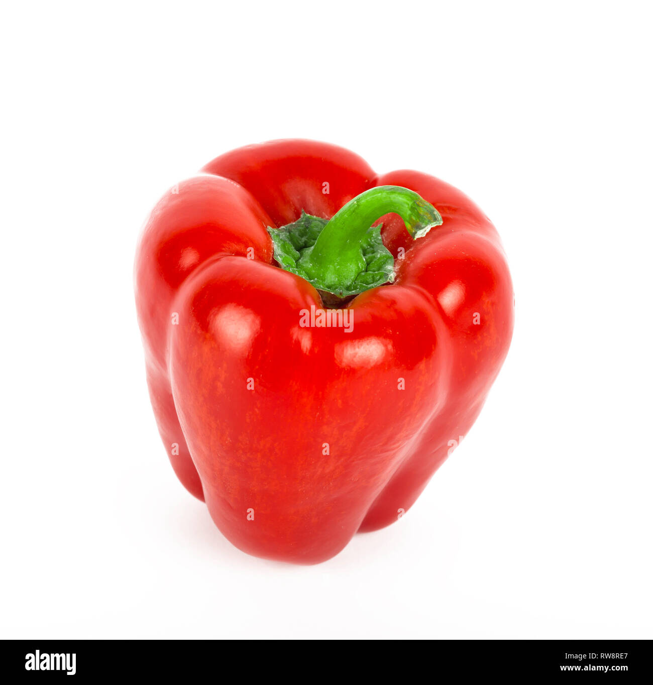 Paprika. Sweet red pepper close up isolated on white background Stock ...