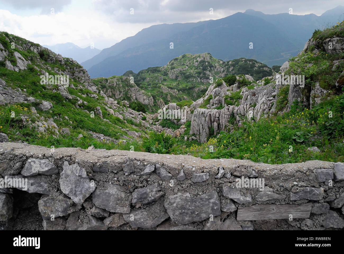 Kleiner Pal (Italian : Pal Piccolo), Carnic Alps. WWI, view of the ...