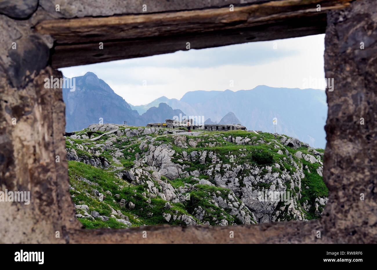 Kleiner Pal (Italian : Pal Piccolo), Carnic Alps. WWI, view of the ...