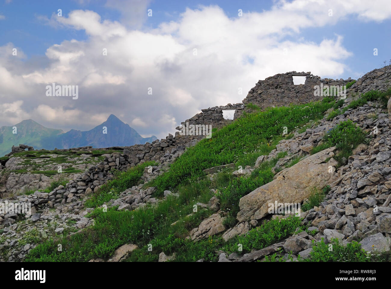 Kleiner Pal (Italian : Pal Piccolo), Carnic Alps. WWI, view of the ...