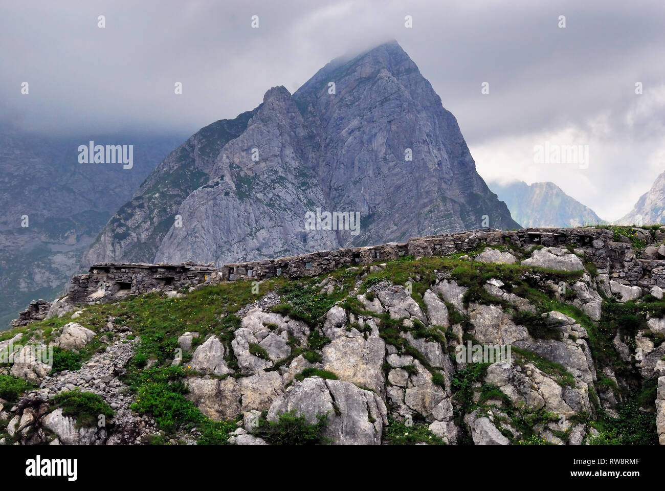 Kleiner Pal (Italian : Pal Piccolo), Carnic Alps. WWI, view of the ...