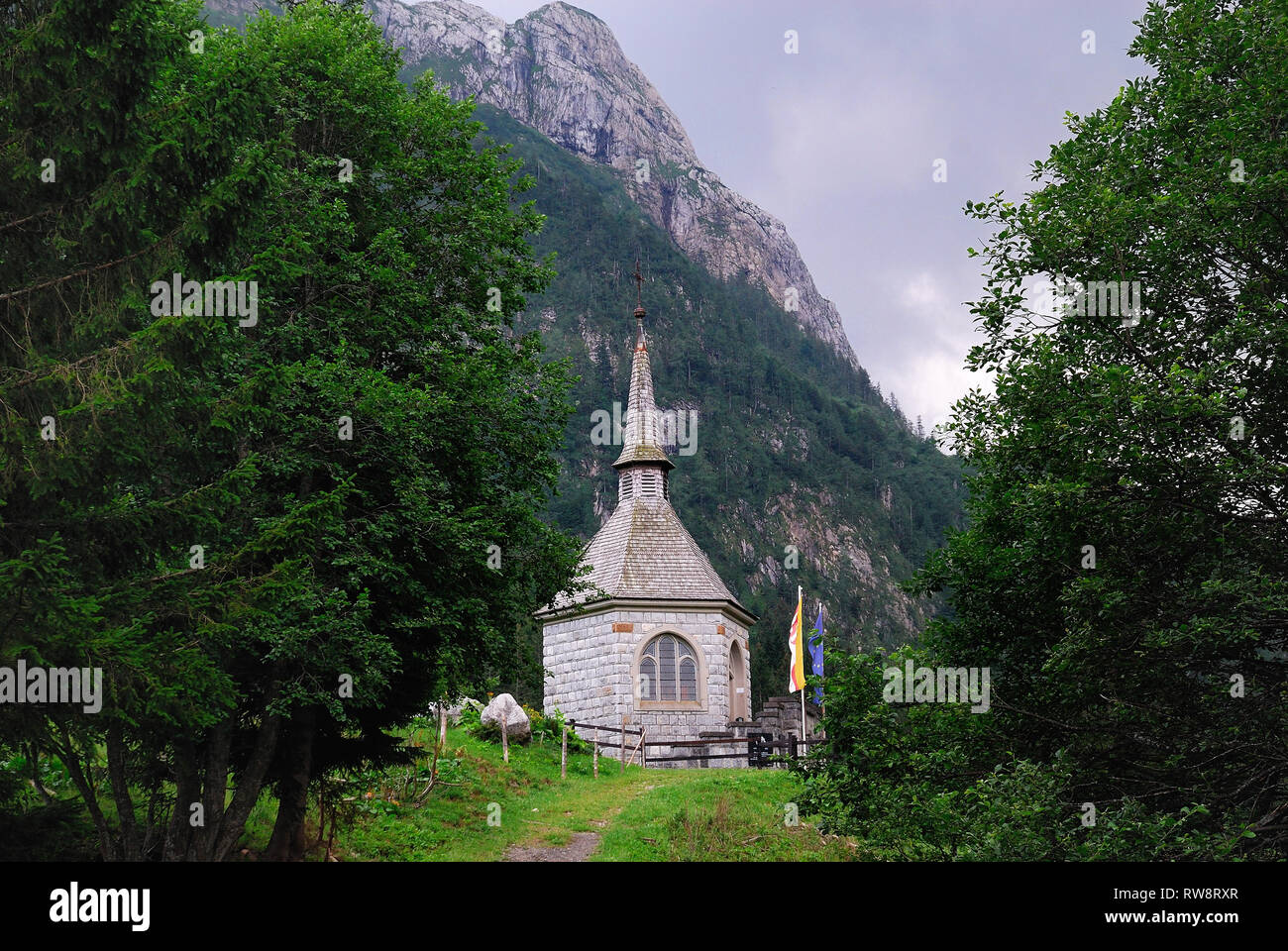 Plockenpass, Austria. The valley of the Anger stream. During the WWI in ...