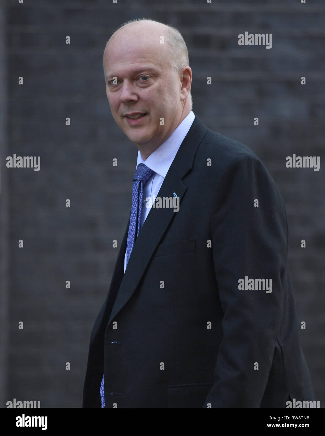 transport Secretary Chris Grayling arrives in Downing Street, London ...