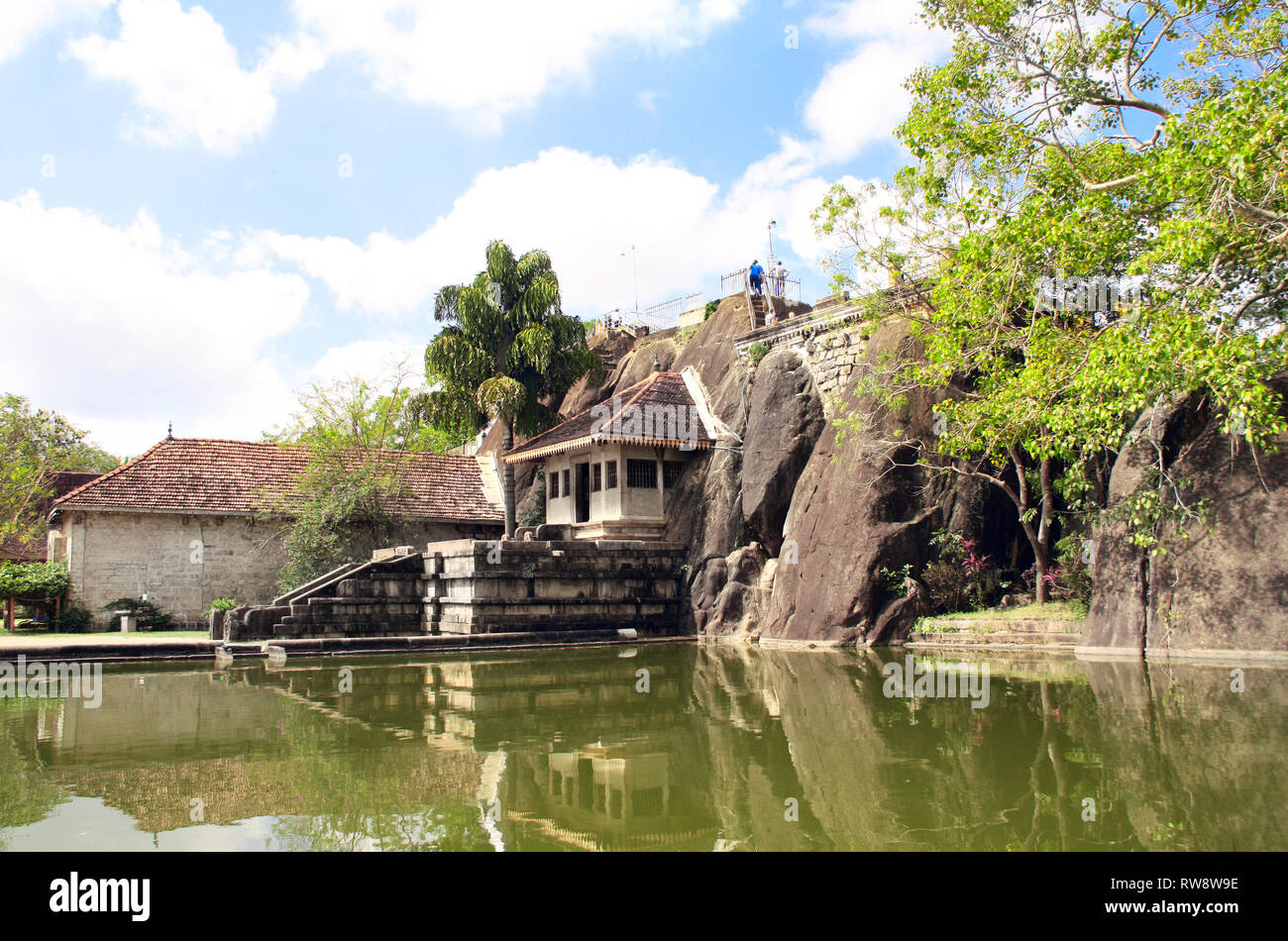 Famous landmark Isurumuniya Vihara, a Buddhist cave temple at the Sacred City of Anuradhapura ...