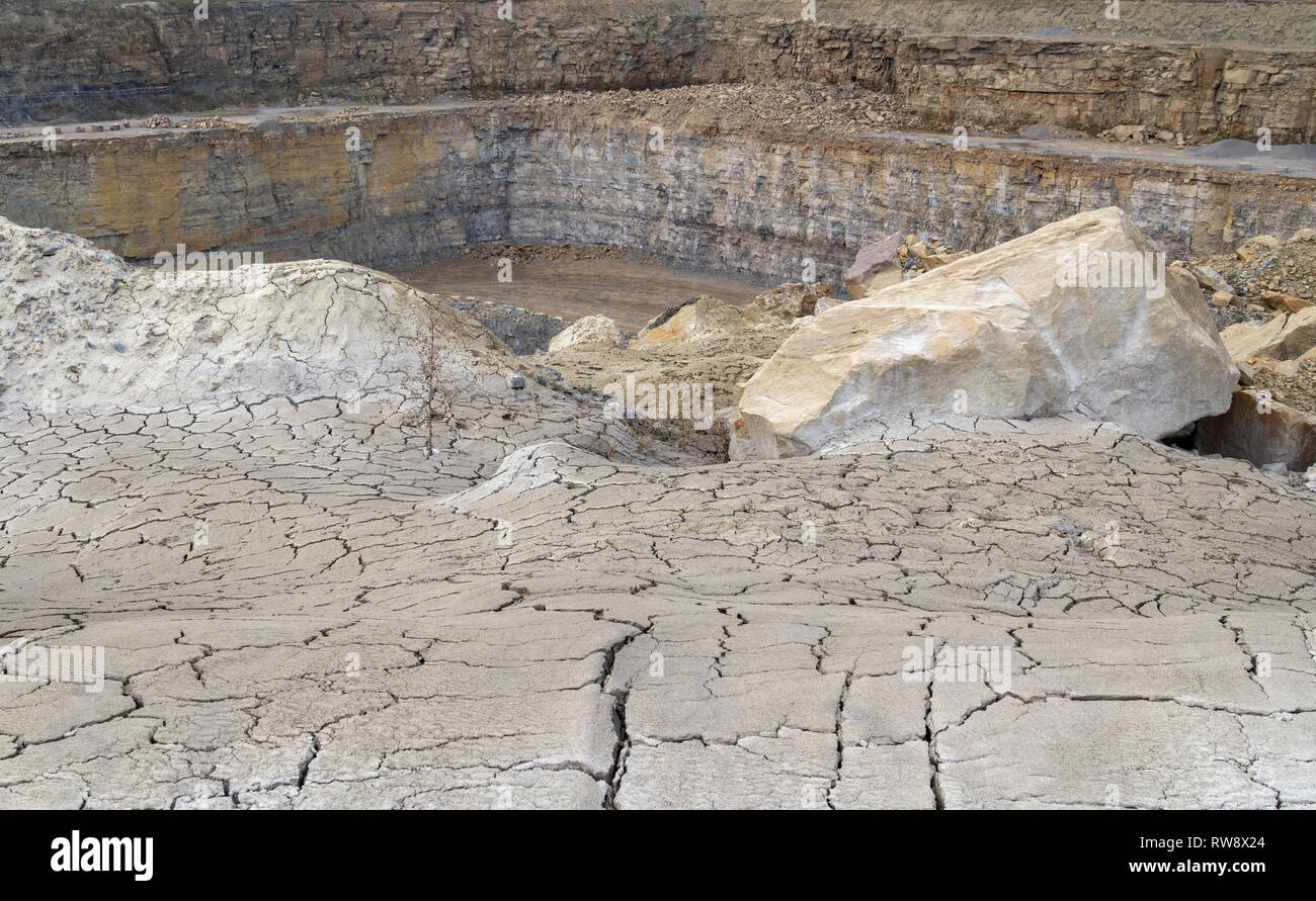 spoil heap scenery at a quarry in Southern Germany Stock Photo - Alamy