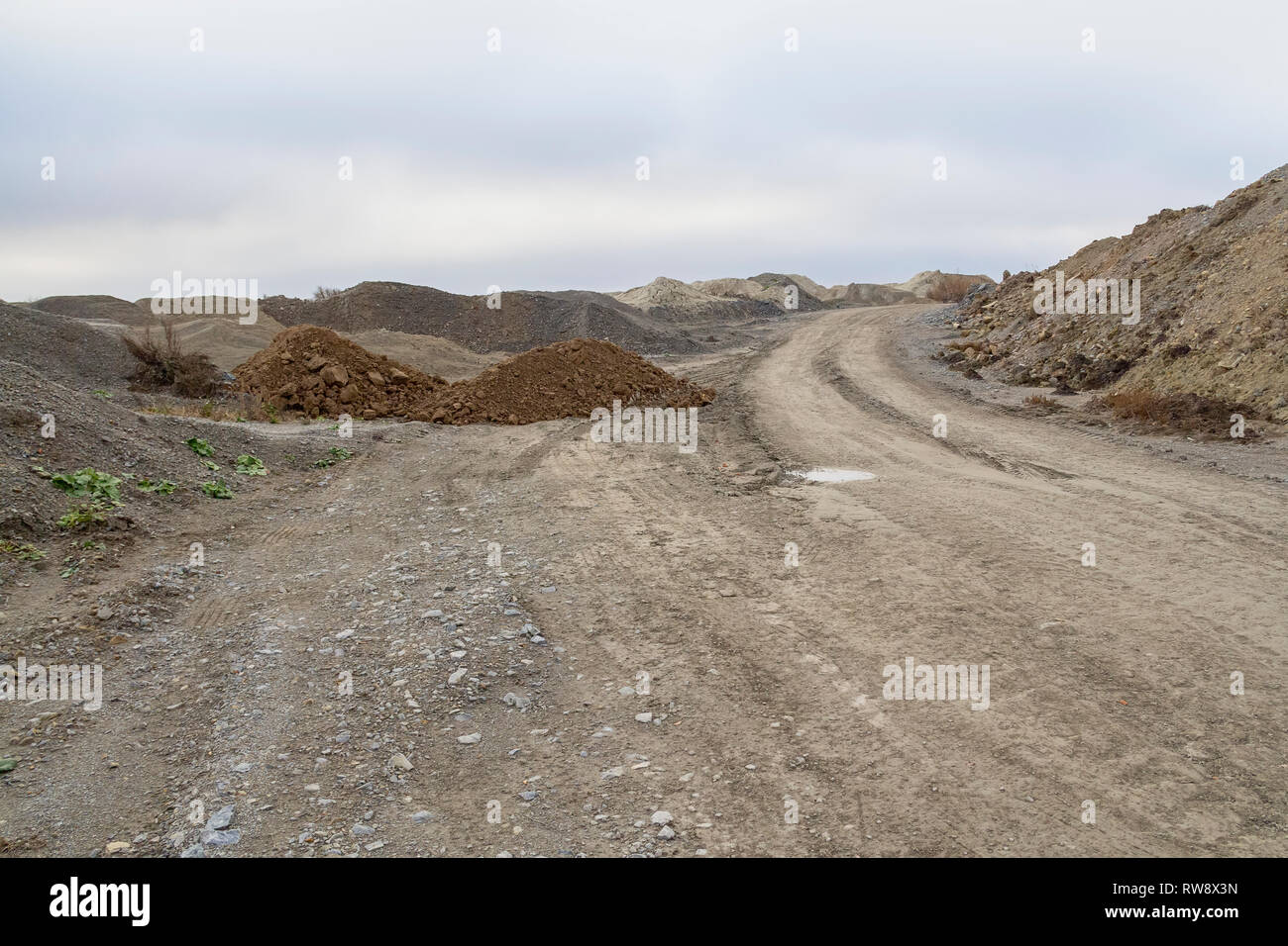 spoil heap scenery at a quarry in Southern Germany Stock Photo - Alamy