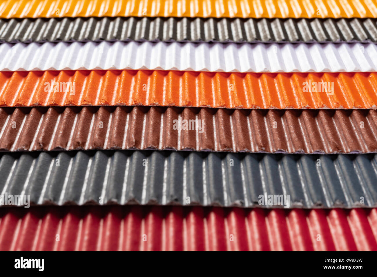 multi color cardboard corrugated papers as background Stock Photo - Alamy