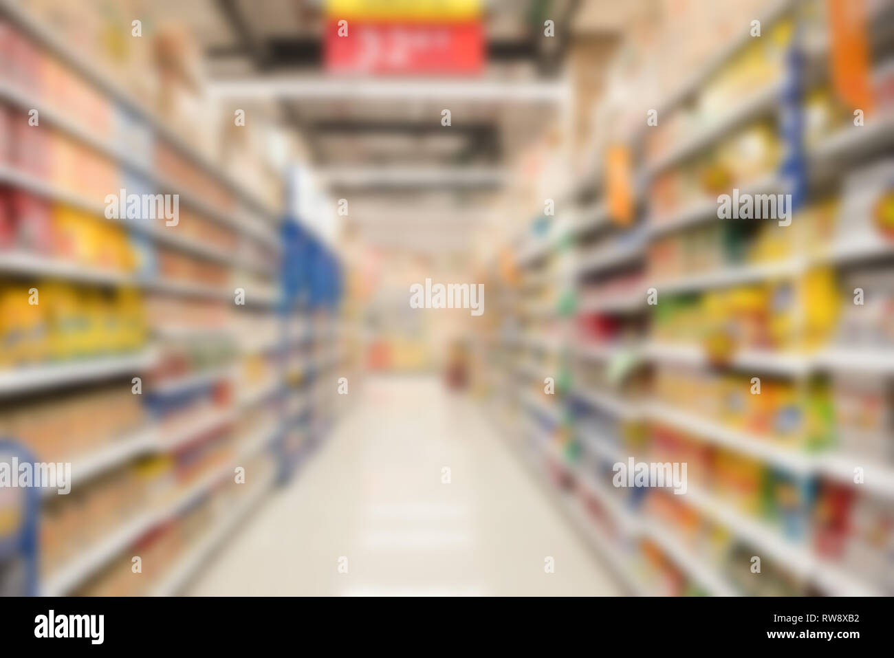 out of focus supermarket as background Stock Photo - Alamy