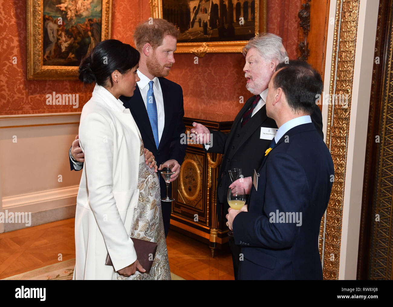 Duke and Duchess of Sussex meet Simon Weston and Alun Cairns (right) at ...