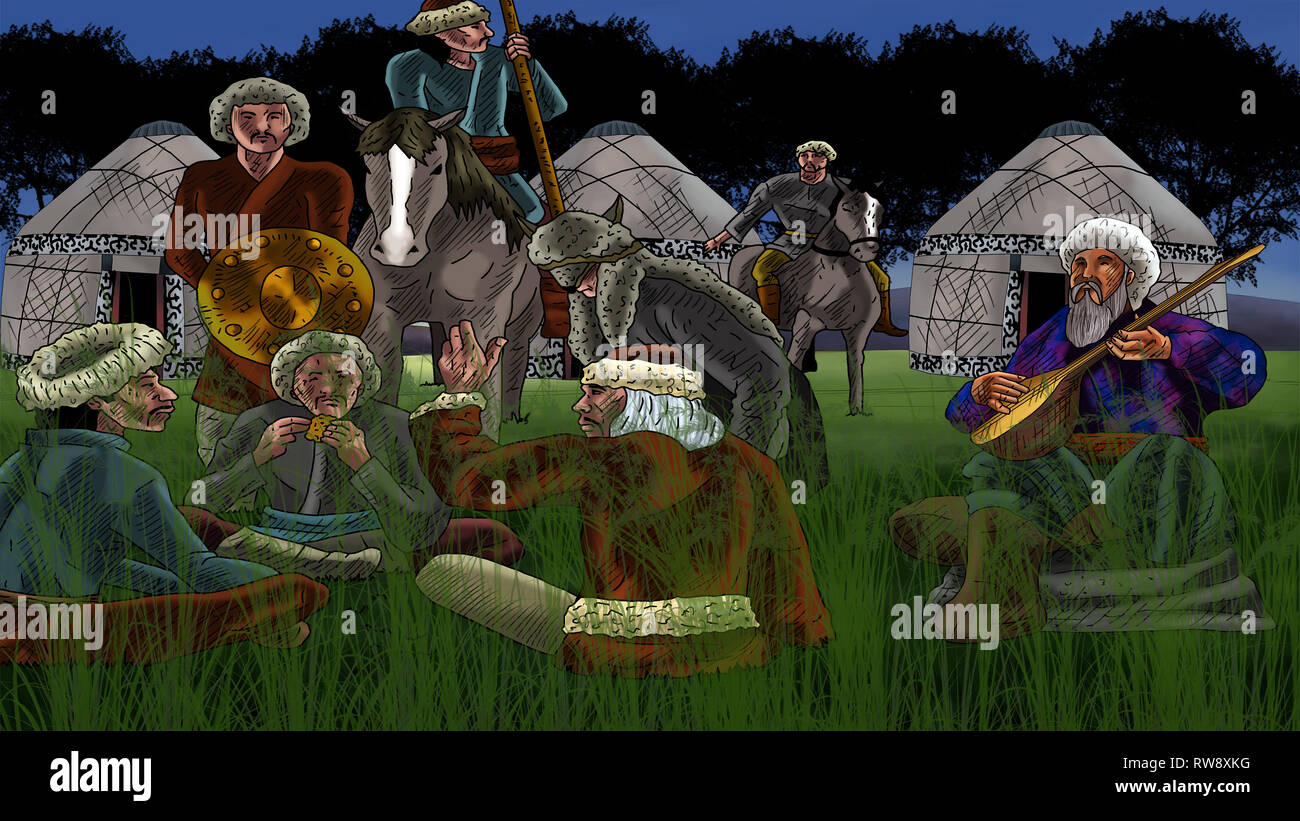 Farmer and people in traditional clothes Stock Photo - Alamy