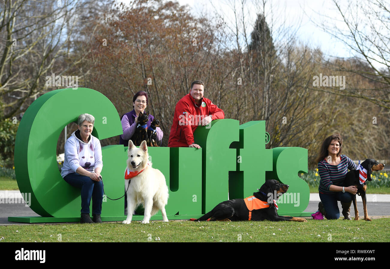 Dogs and their owners at the launch of the Crufts Dogshow at the ...