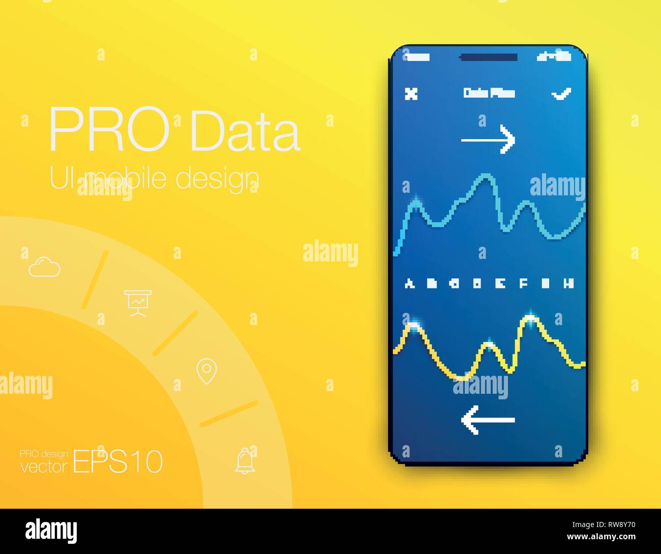 Mobile phone application for analytics. stock vector Stock Vector Image ...