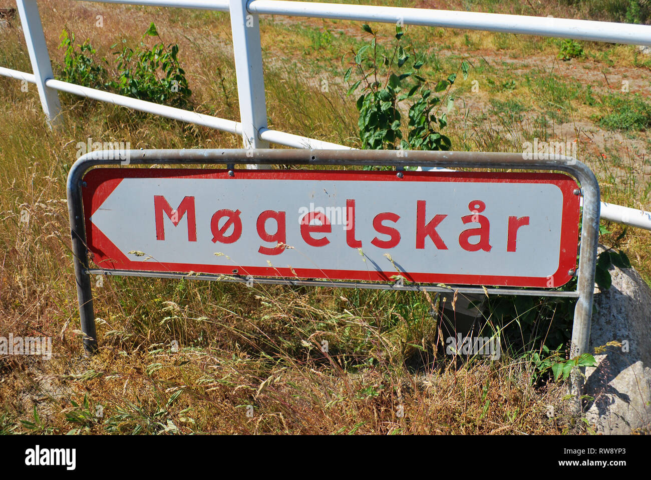 Traffic sign, Samsoe island, Jutland, Denmark, Scandinavia, Europe ...