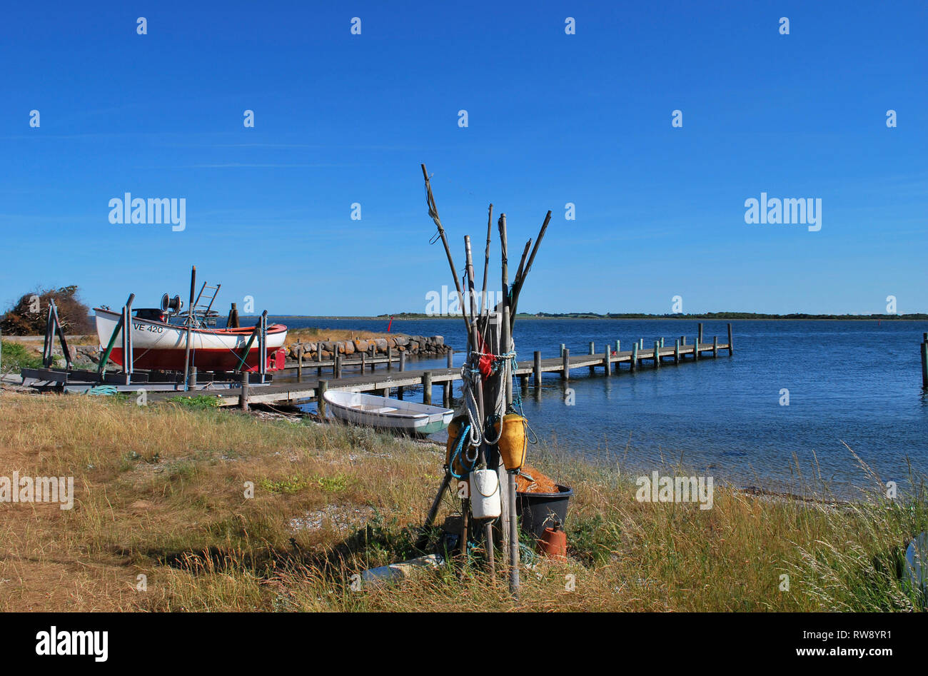 small harbour, Samsoe island, Jutland, Denmark, Scandinavia, Europe ...
