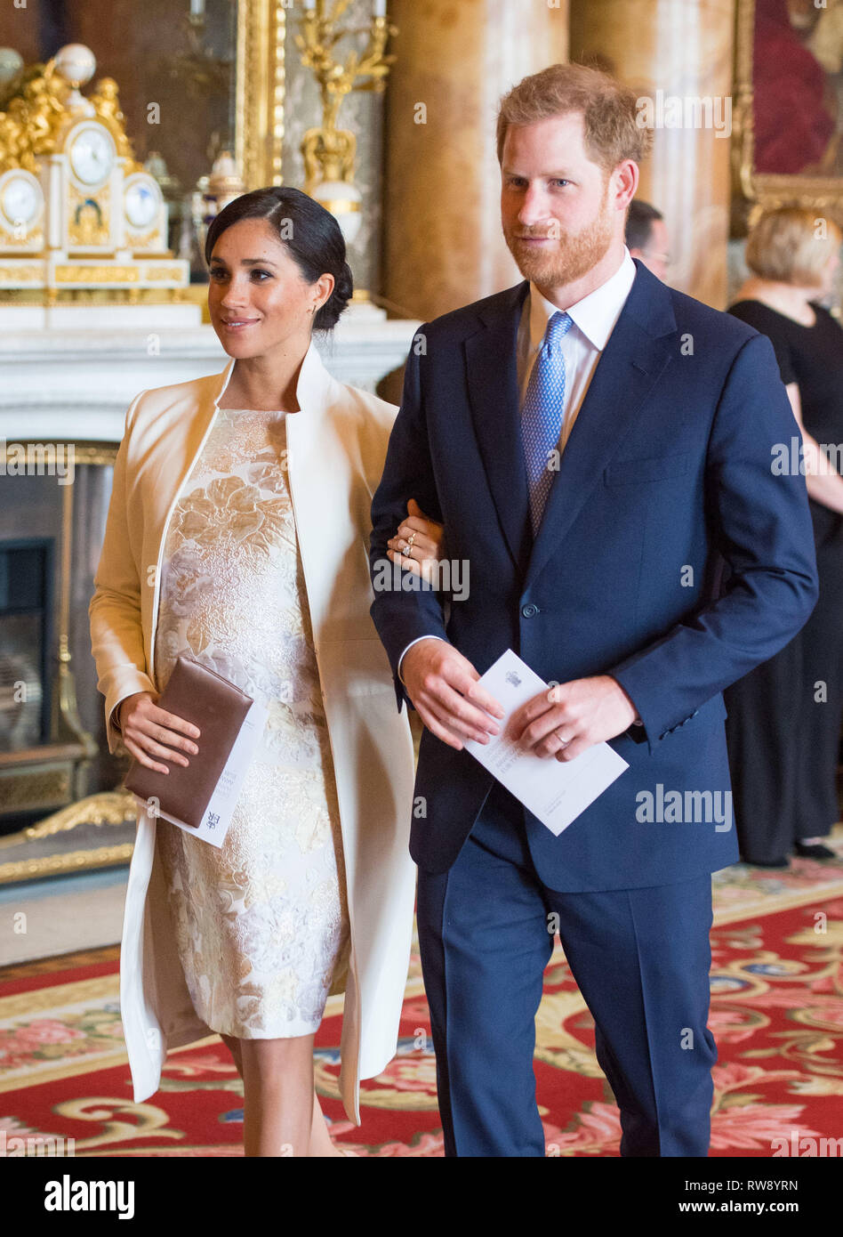 The Duke and Duchess of Sussex attend a reception at Buckingham Palace ...