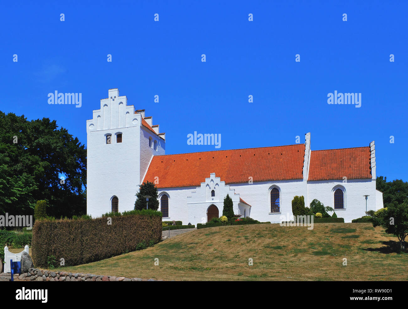 Kolby church, Samsoe island, Jutland, Denmark, Scandinavia, Europe ...