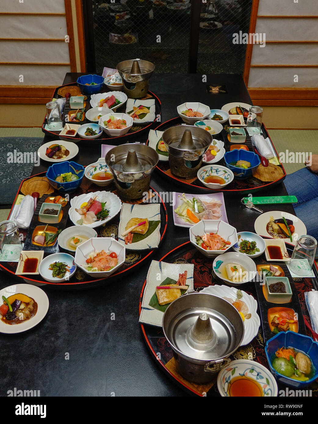 Japanese traditional set meal for dinner in Matsushima, Japan Stock ...