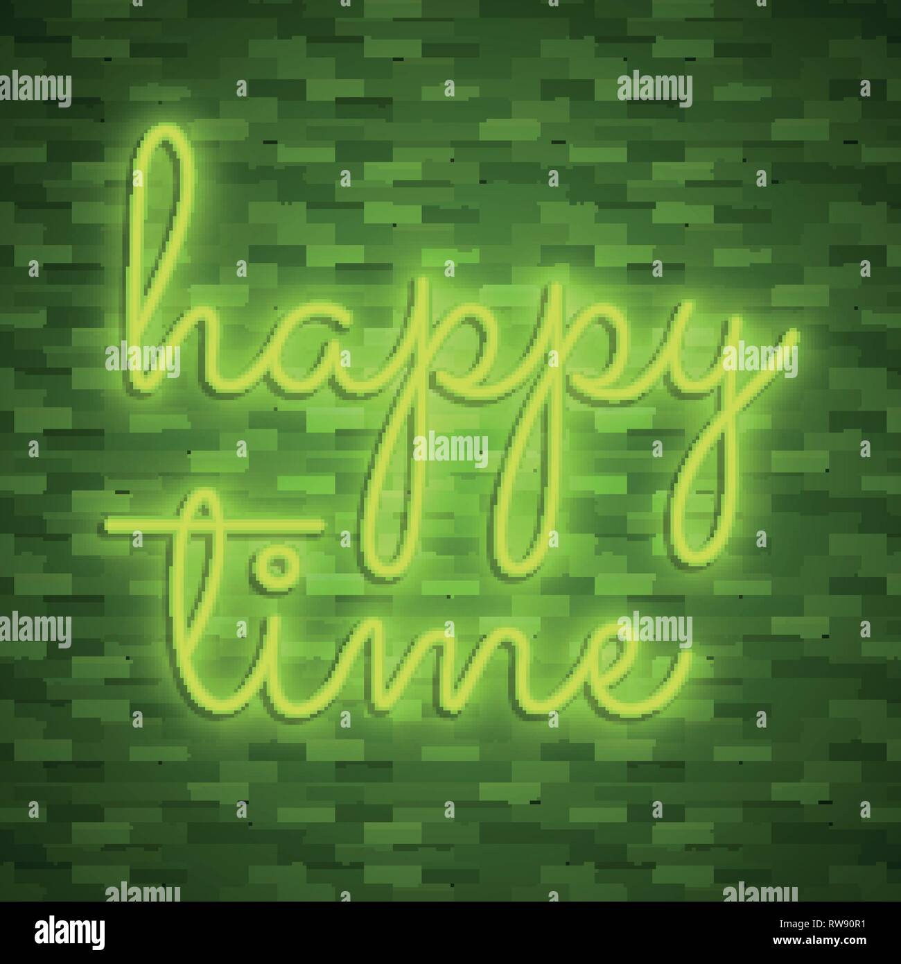 Neon light lettering, Stock vector. Color design Stock Vector Image ...