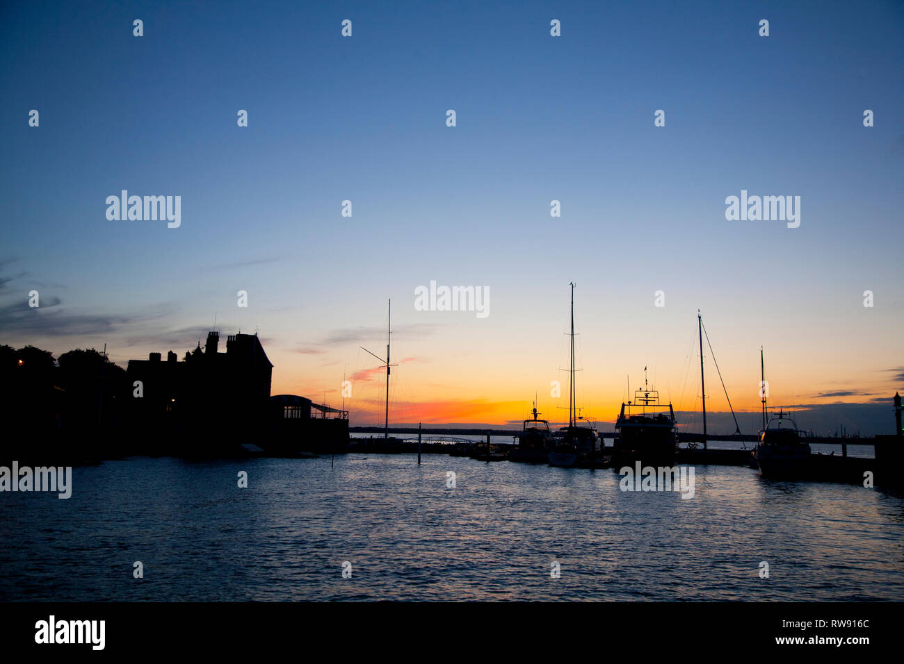seafront, masts, Royal Yacht Squadron, Parade, Trinity, Landing, stage ...