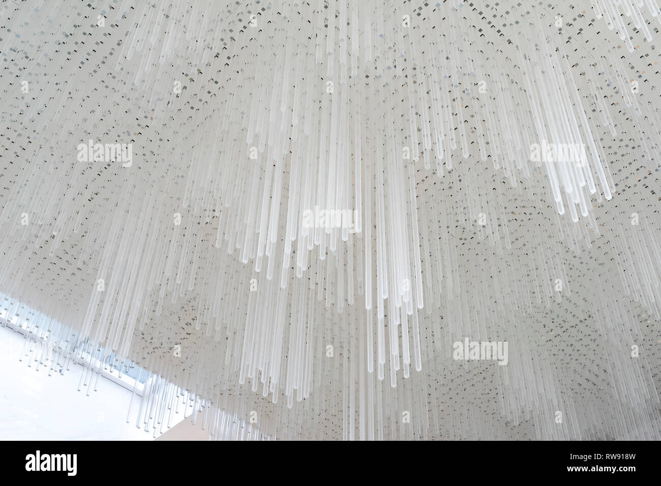 Decorative decoration of the mall with point light-emitting diodes and ...