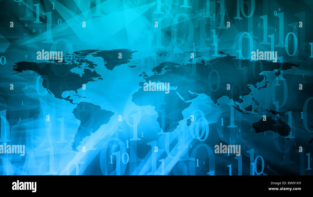 Computer world data processing Stock Photo - Alamy