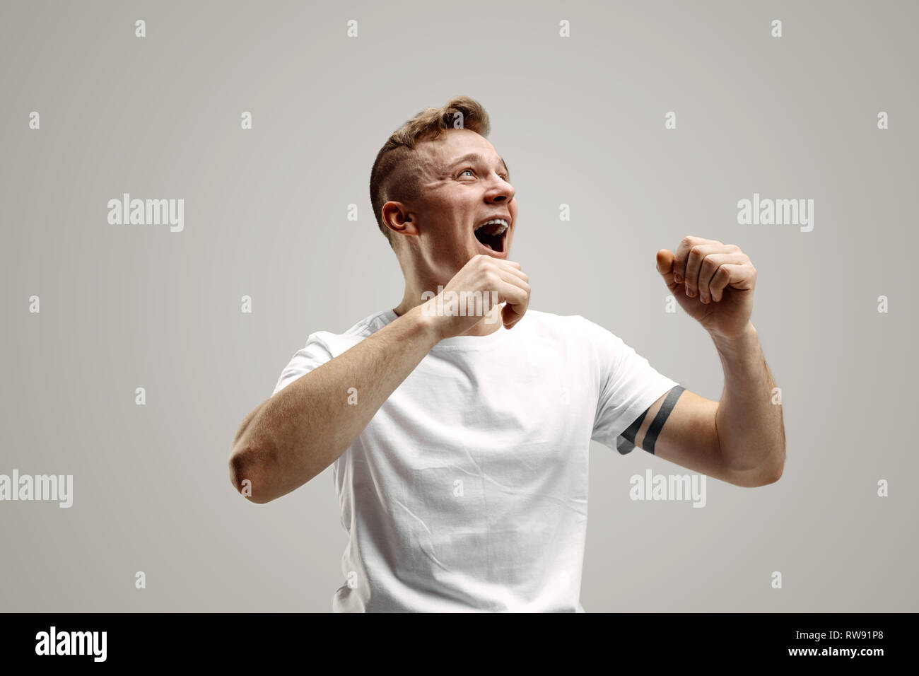 I won. Winning success happy man celebrating being a winner. Dynamic ...