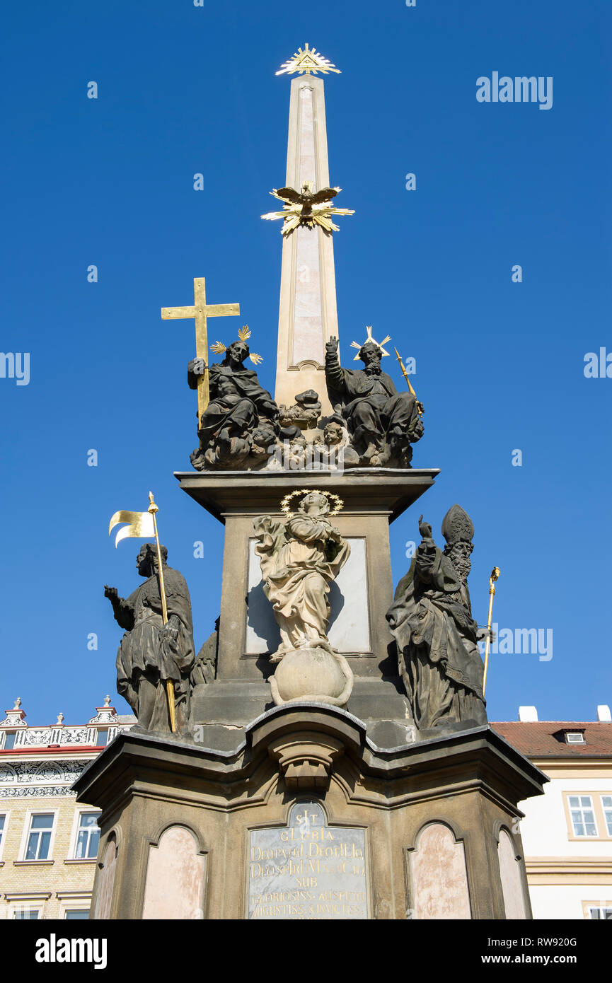 The Column of the Holy Trinity in Malostranské Square, Malá Strana ...