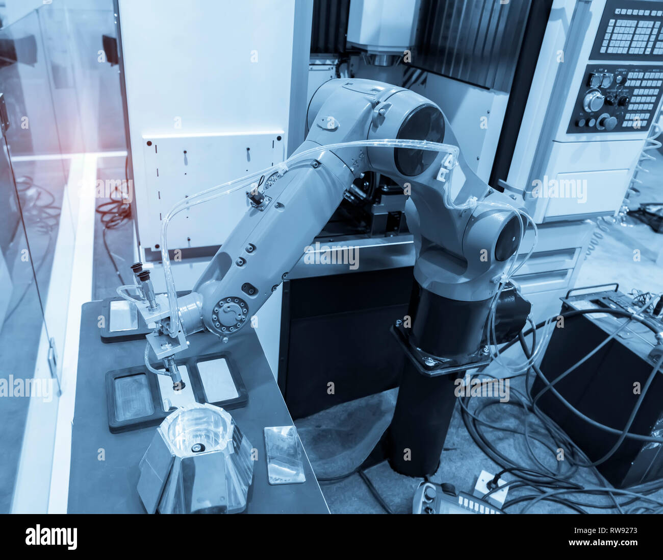 Controler of robotic hand Stock Photo - Alamy