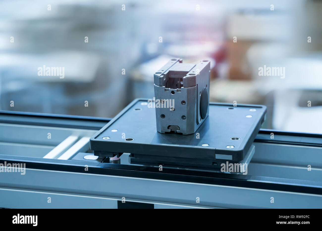 Robotic and Automation system control application on automate robot conveyor product line Stock ...