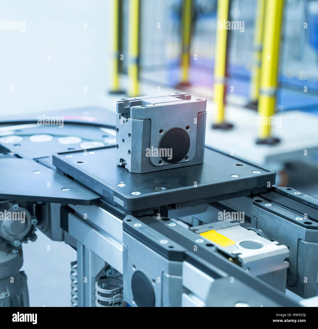 Robotic and Automation system control application on automate robot conveyor product line Stock ...