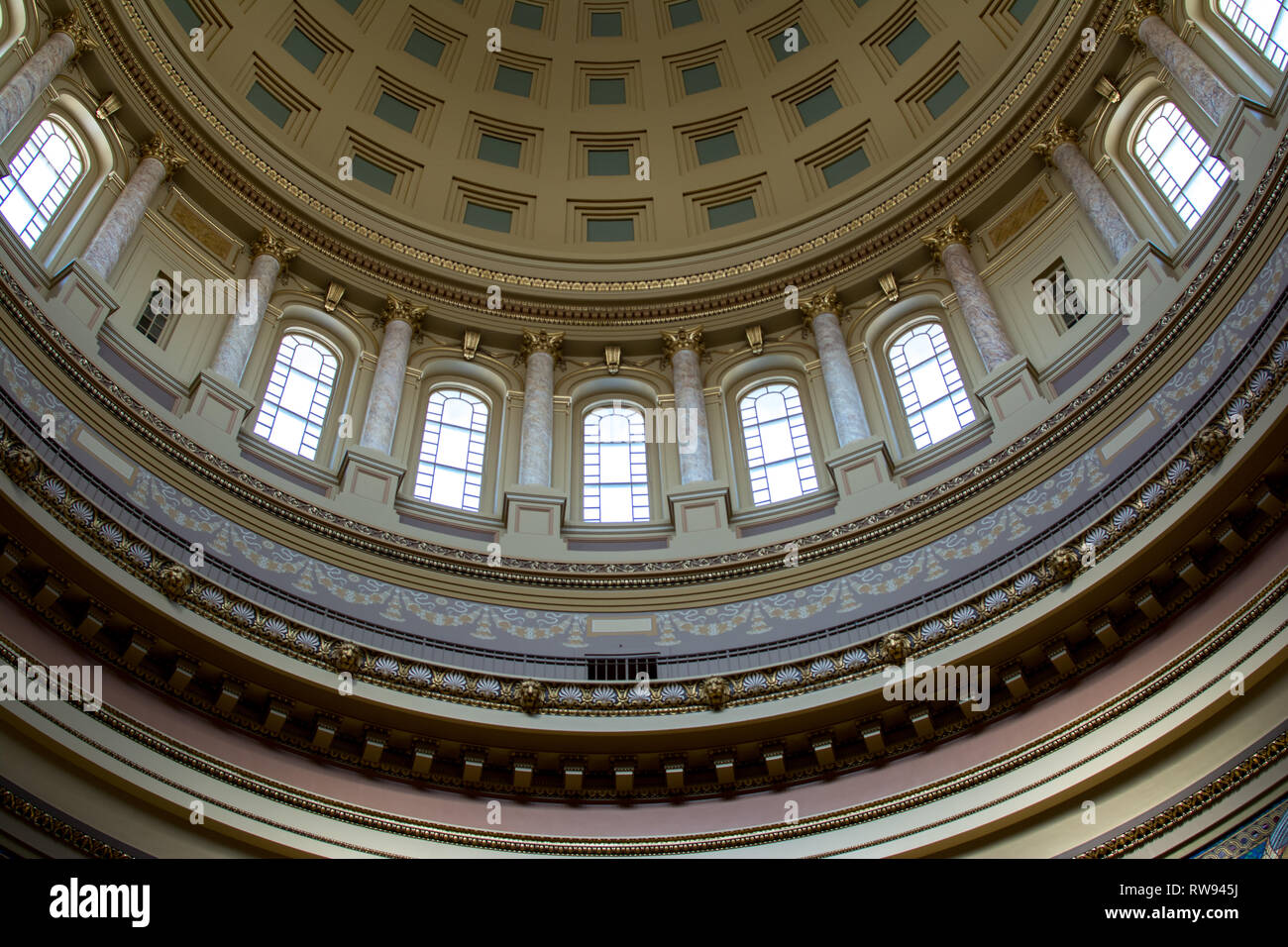 Light entering the ornate rotunda Stock Photo - Alamy