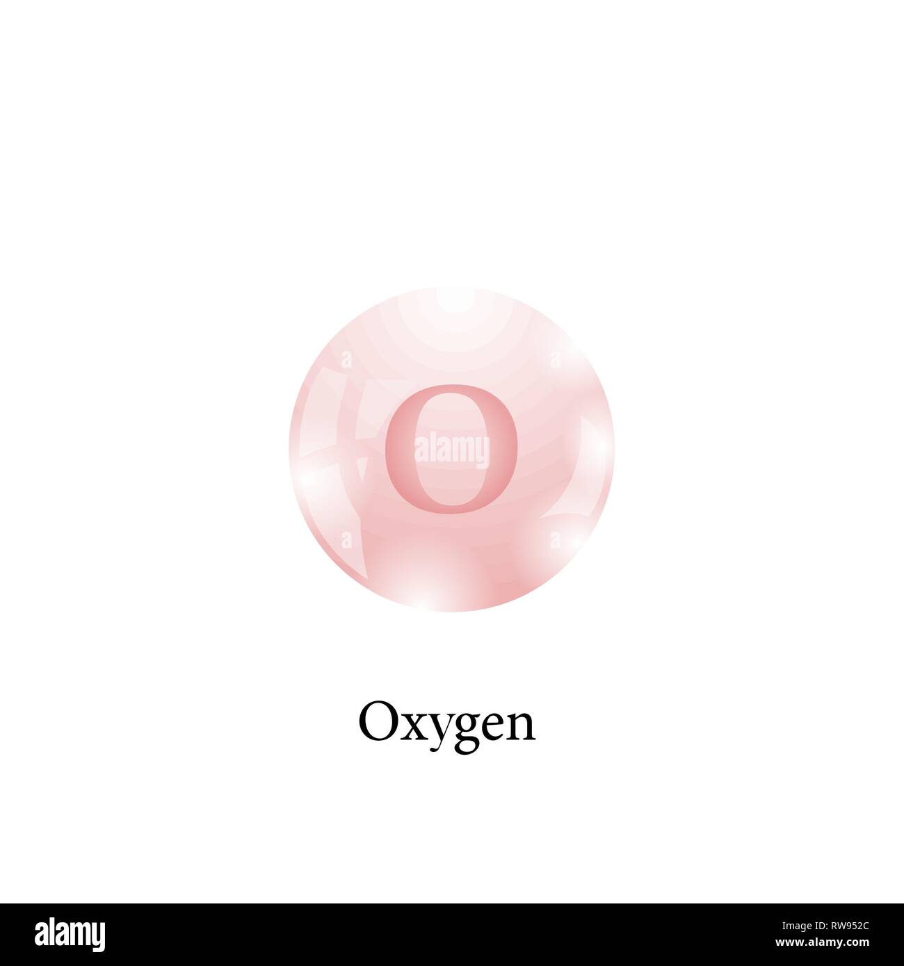 Molecule of Oxygen. Chemical Element of the Periodic Table Stock Vector ...