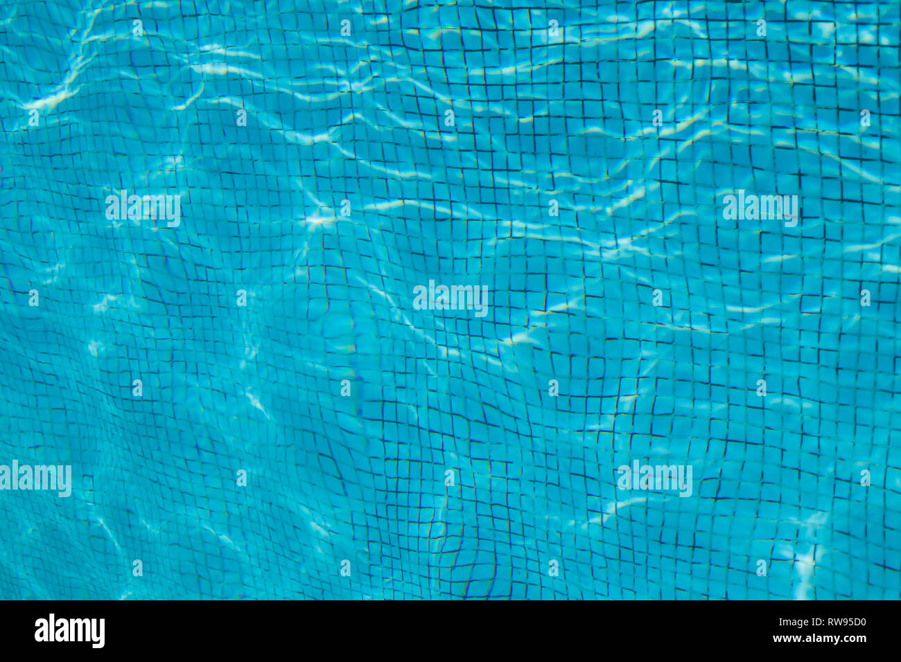 Hotel swimming pool with sunny reflections.Ripple Water in swimming ...