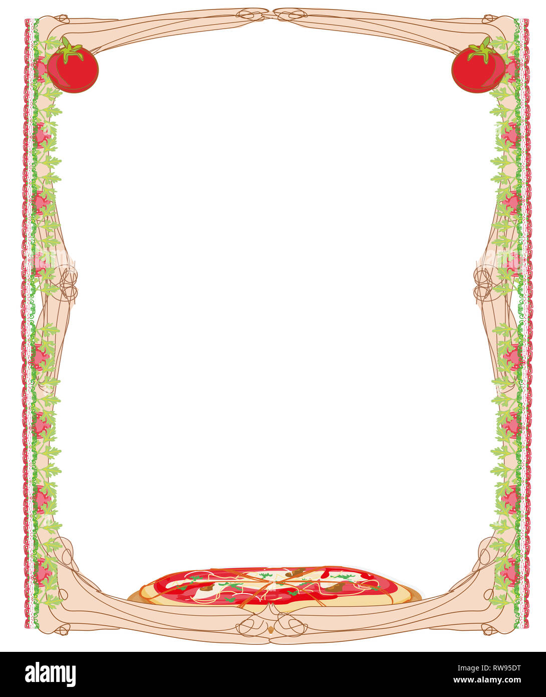 Pizza Menu Template Stock Photo - Alamy