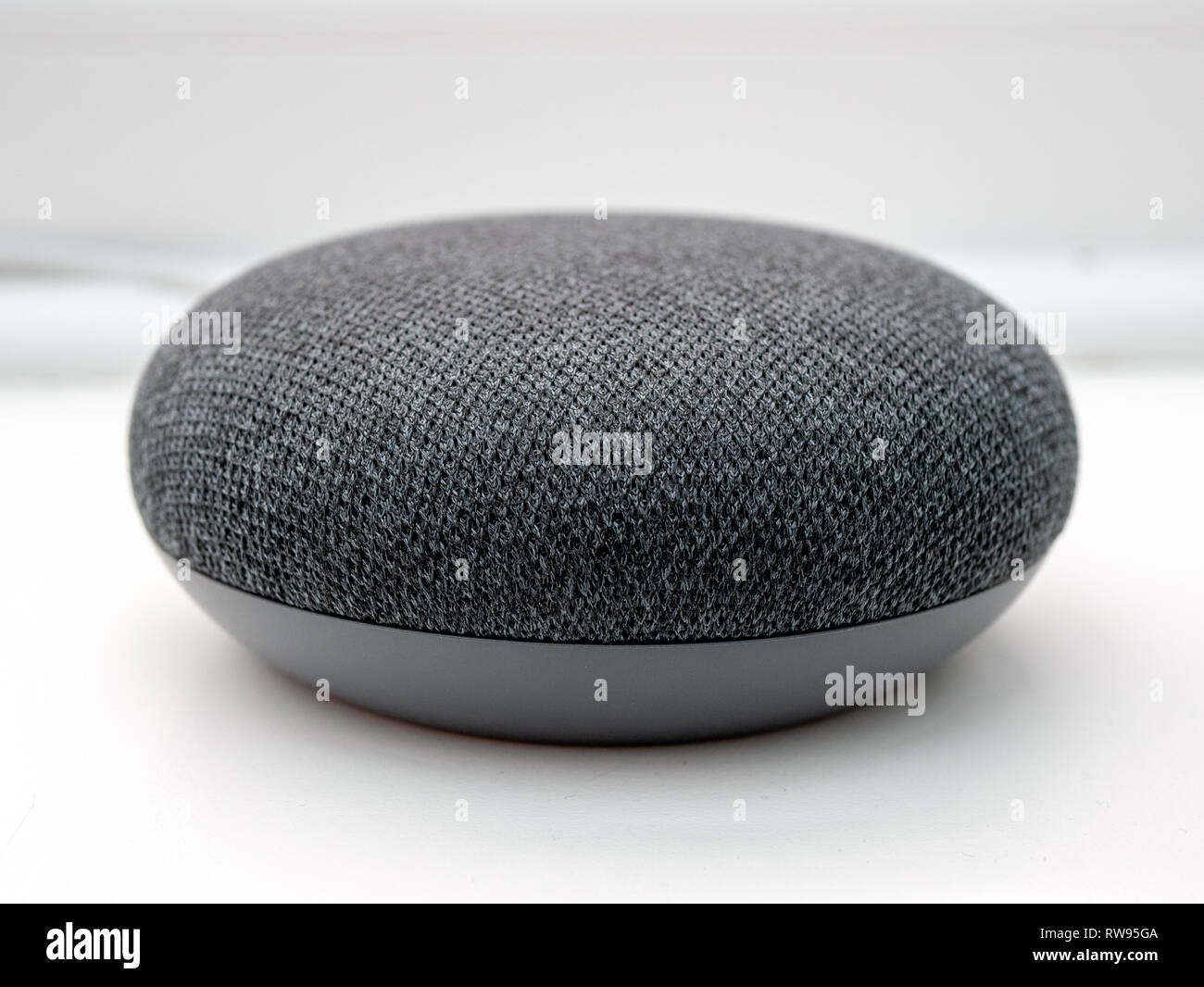 smart home device on white background Stock Photo - Alamy
