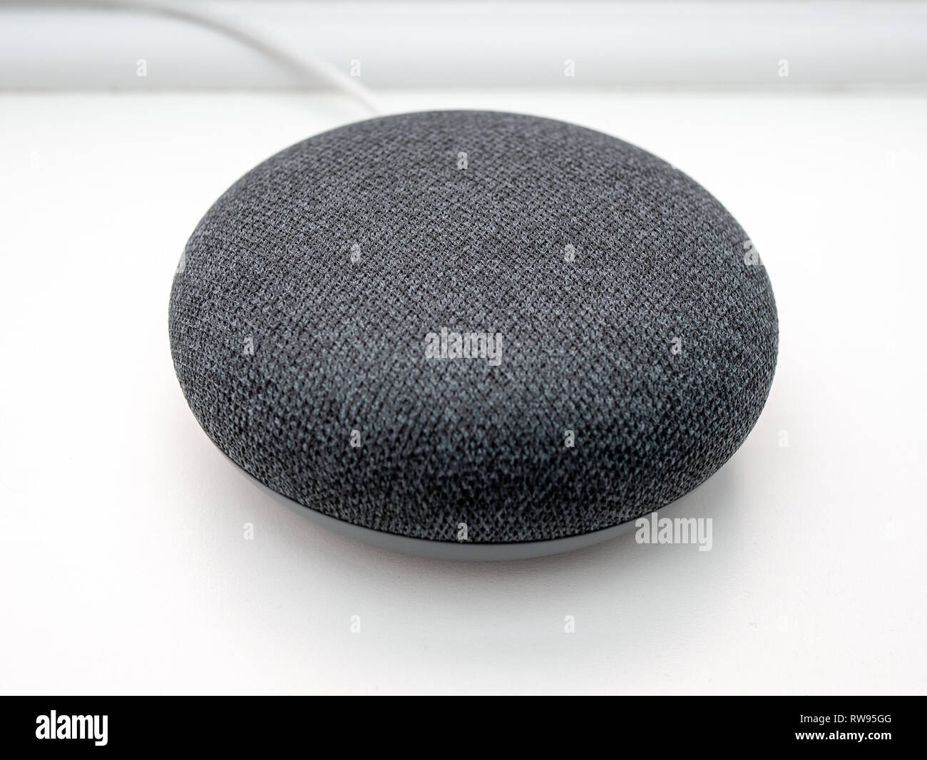 bluetooth speaker smart home device on white Stock Photo - Alamy