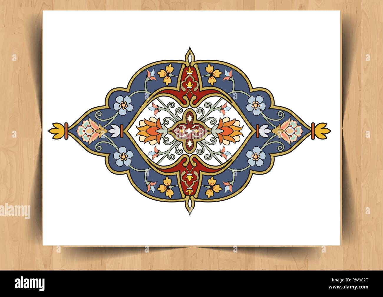 arabesque Vector - Ornamental eastern design, border frame, colored ...