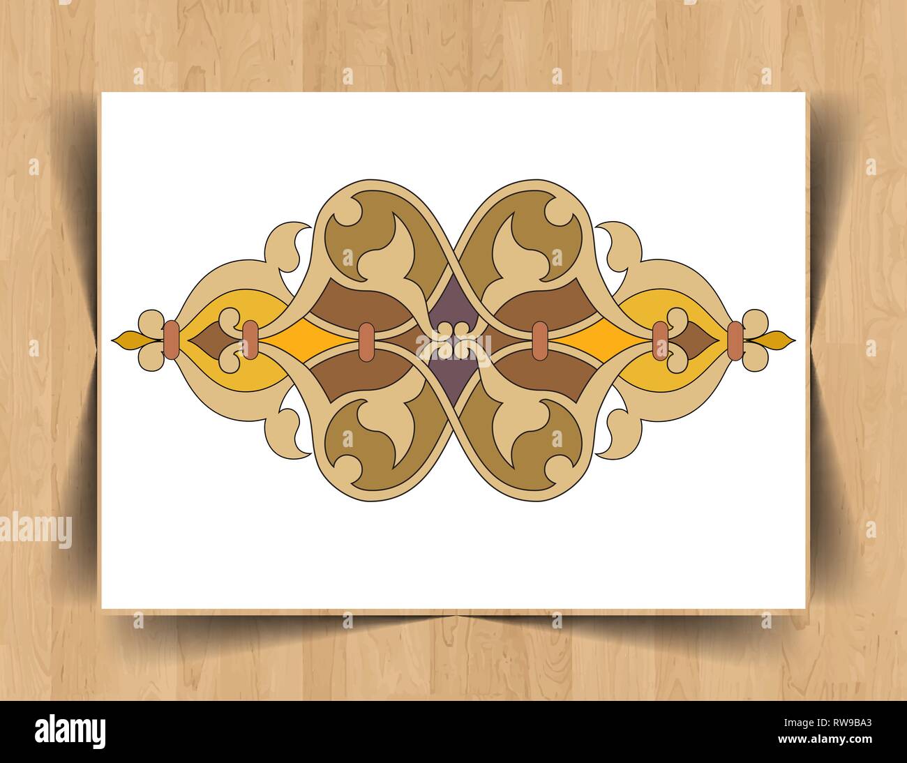 arabesque Vector - Ornamental eastern design, border frame, colored ...