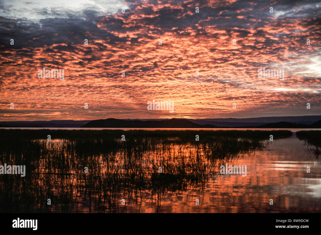 Lake Baringo. Sun rise over this Rift Valley lake in the northern ...