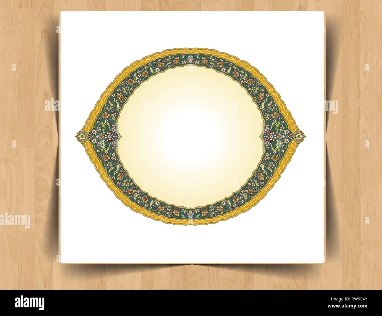 arabesque Vector - Ornamental eastern design, border frame, colored ...