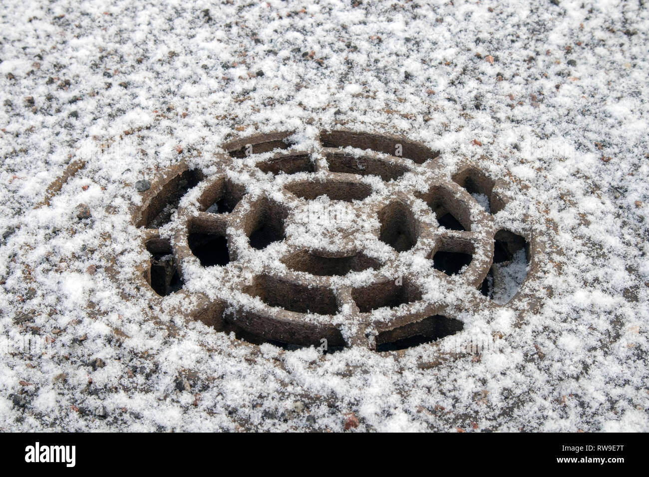 Circular drain cover hi-res stock photography and images - Alamy