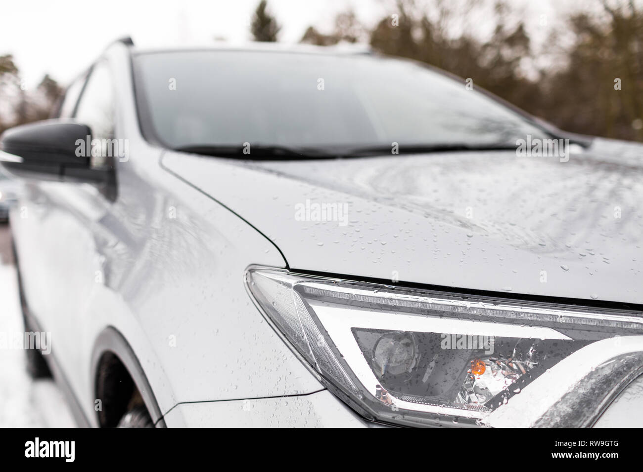 Modern and luxury car headlights. Exterior detail Stock Photo - Alamy