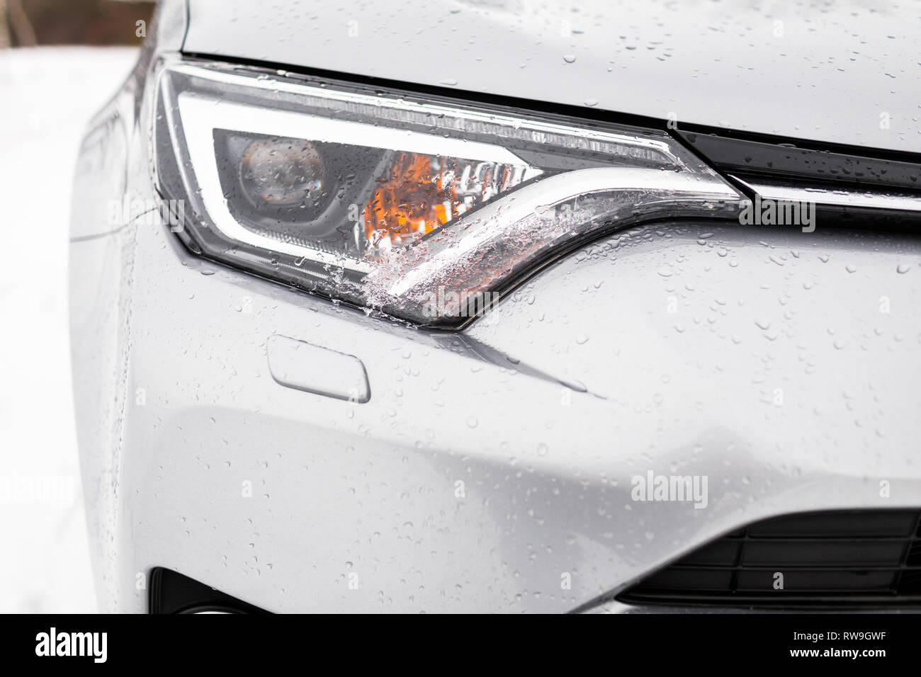 Modern and luxury car headlights. Exterior detail Stock Photo - Alamy